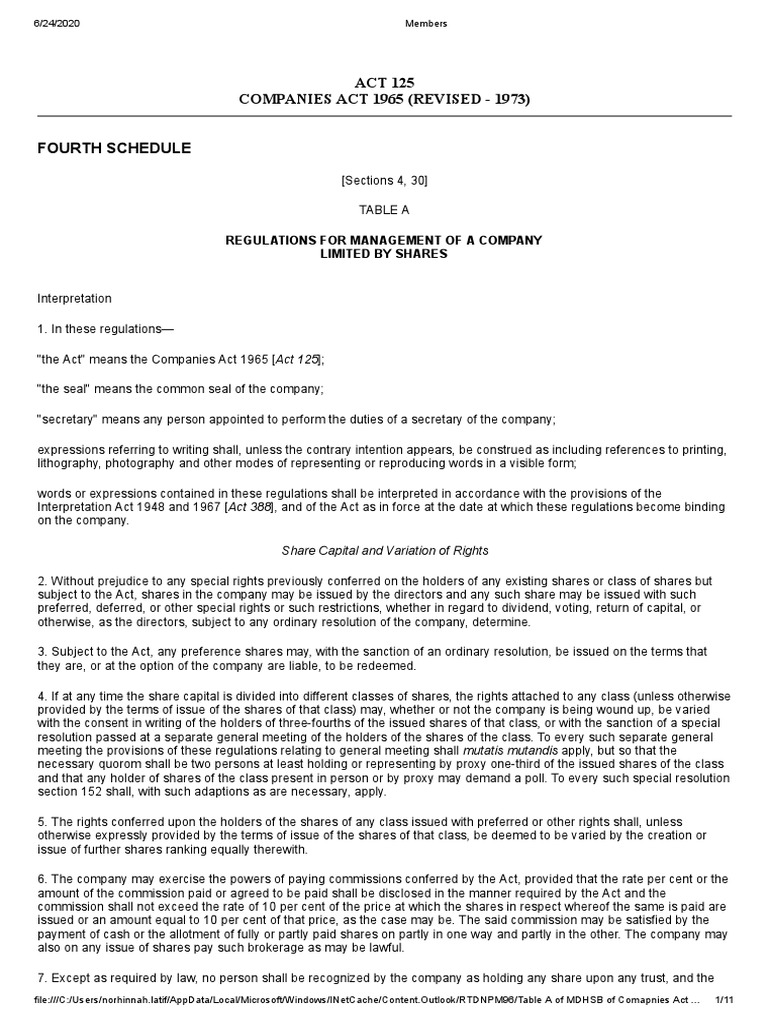 4TH Schedule | PDF | Dividend | Proxy Voting