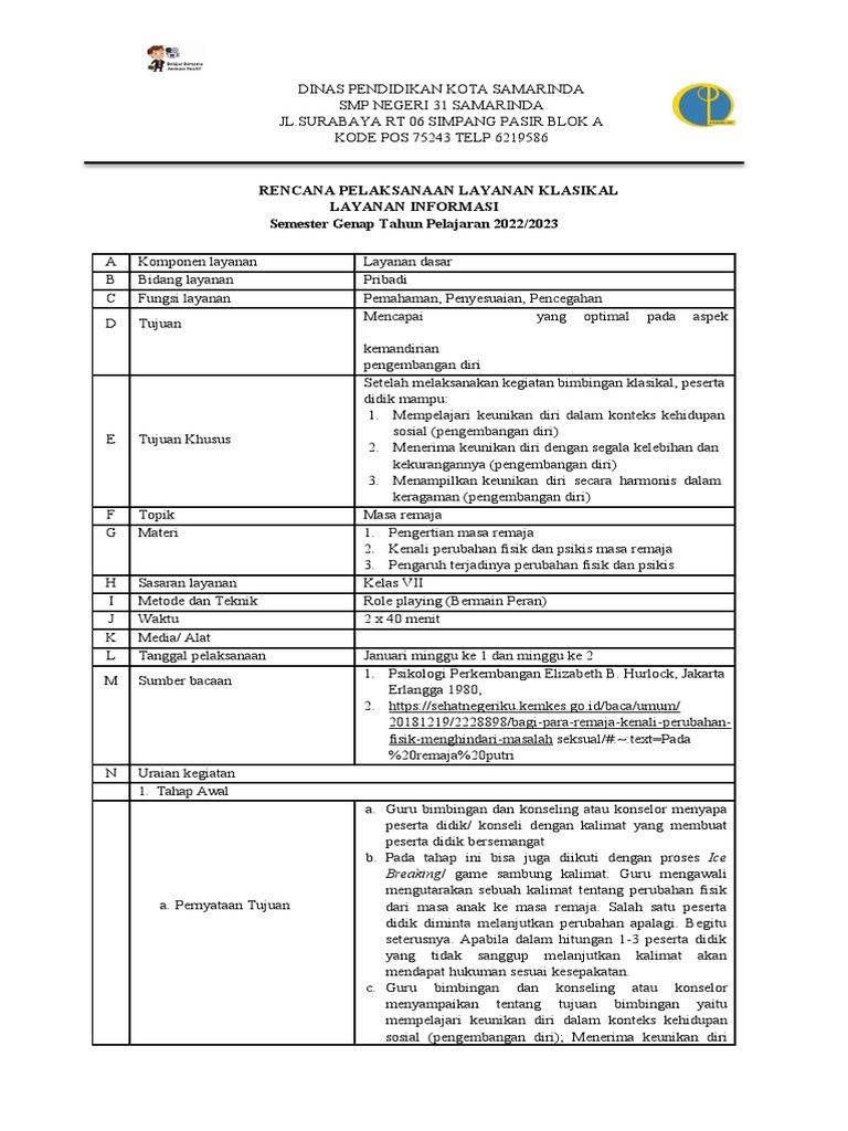 RPL Masa Remaja | PDF