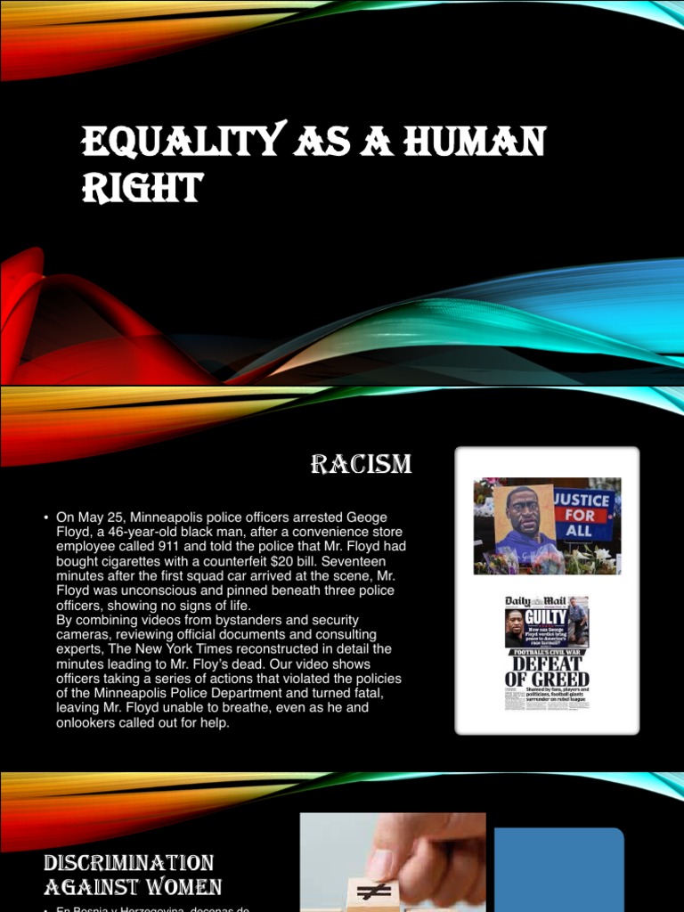 Equality As Human Rights | PDF | Human Rights | Social Inequality
