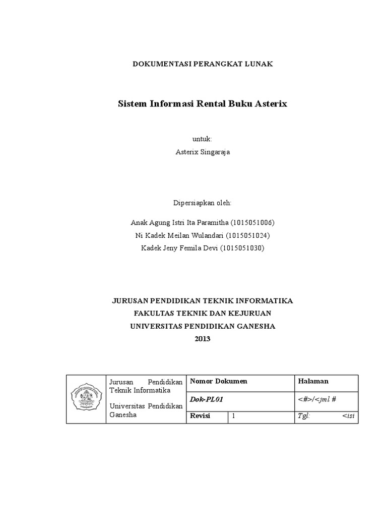 Contoh DPL | PDF | Teknologi & Rekayasa