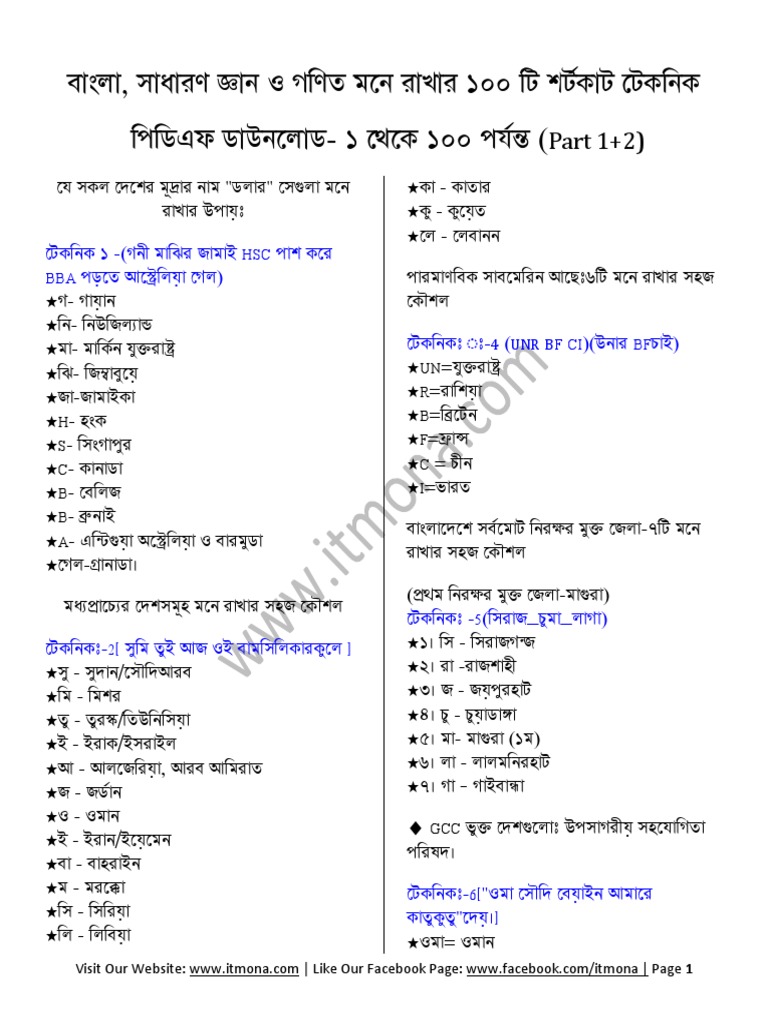 100 Shortcut Techniques PDF Download Part 1-2 Full | PDF