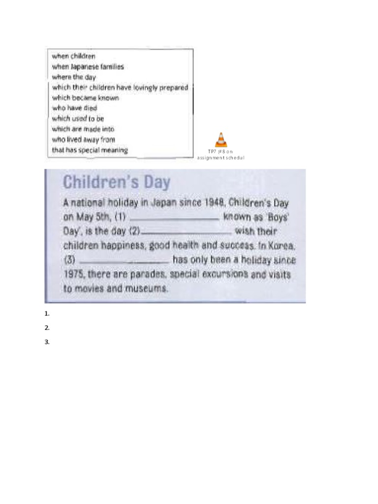 TP7 (#8 On Assignment Schedule) Text, Activities, Practice | PDF | Noun ...