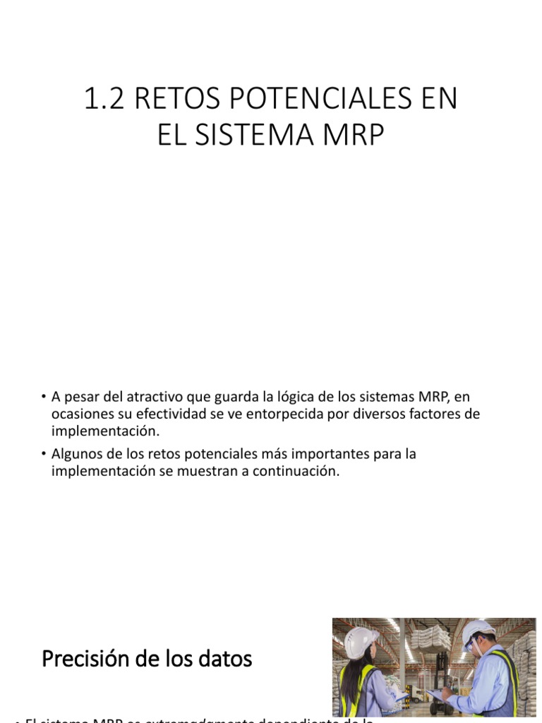 Retos Potenciales MRP | PDF | Planificación