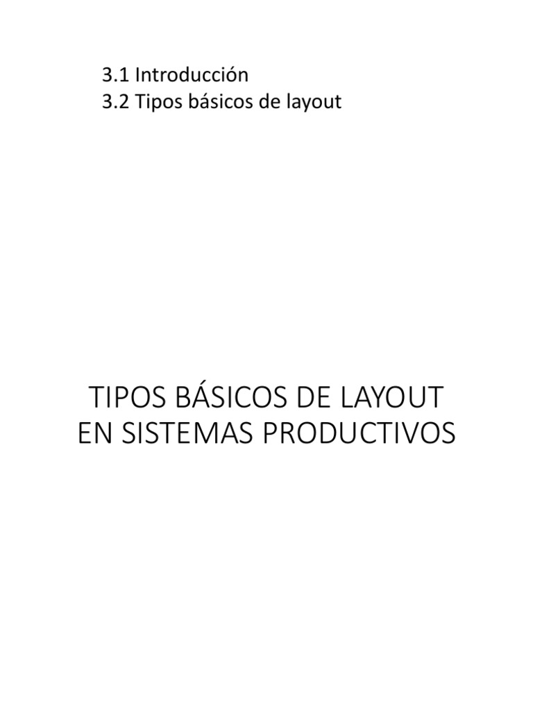 3.1 - 3.2. Introduccion y Tipos de Layout | PDF | Procesos de negocio ...