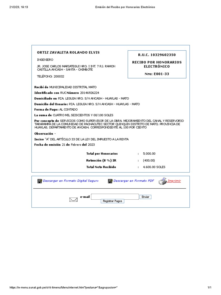 Rolando RXH E001-33 21-02-2022 Dist Mato | PDF