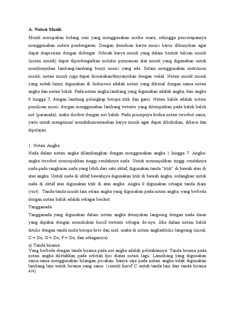 Notasi Angka | PDF