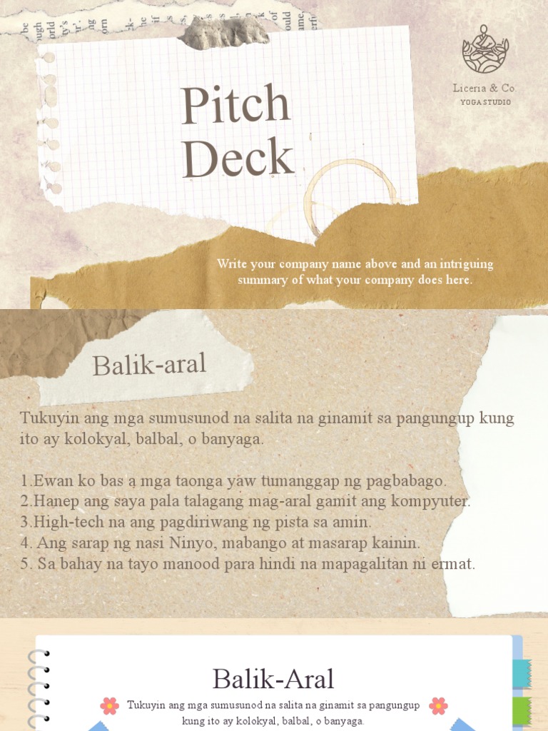 Pitch Deck: Write Your Company Name Above and An Intriguing Summary of ...