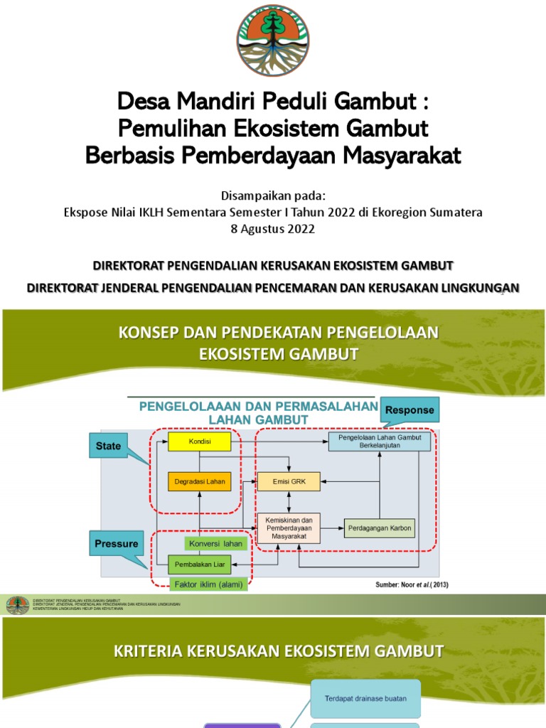 Desa Mandiri Peduli Gambut - Direktorat PKEG - 8 Agustus 2022 | PDF
