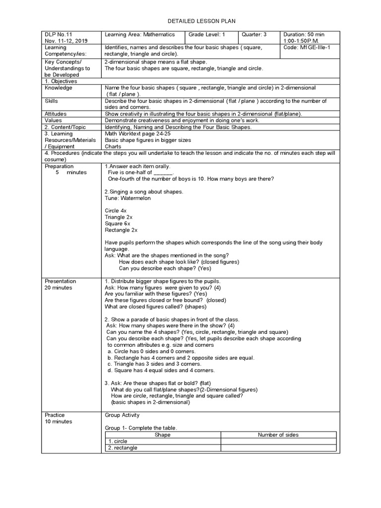DLP Math Adidas | PDF | Shape | Rectangle