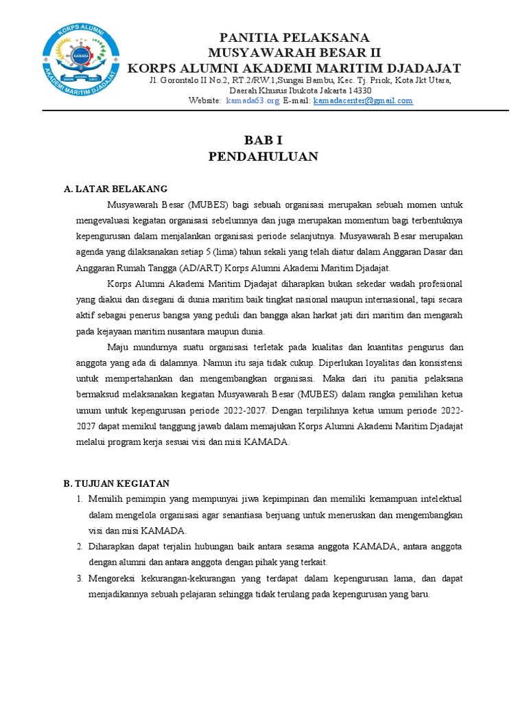 Proposal KAMADA Mubes II | PDF