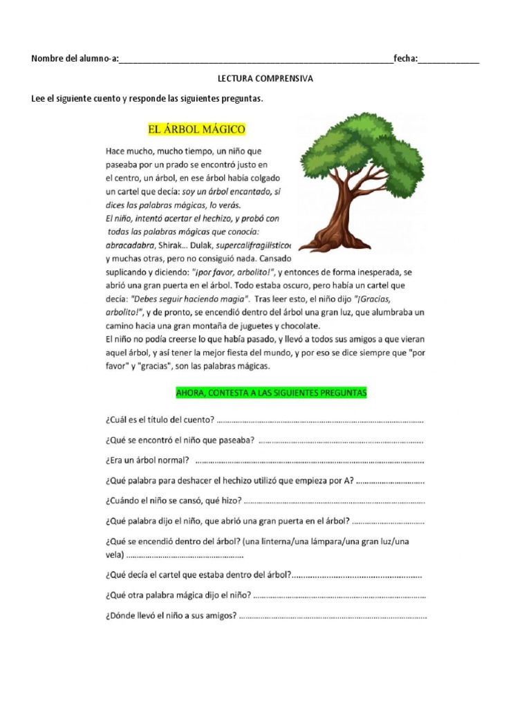 Lectura Comprensiva | Pdf