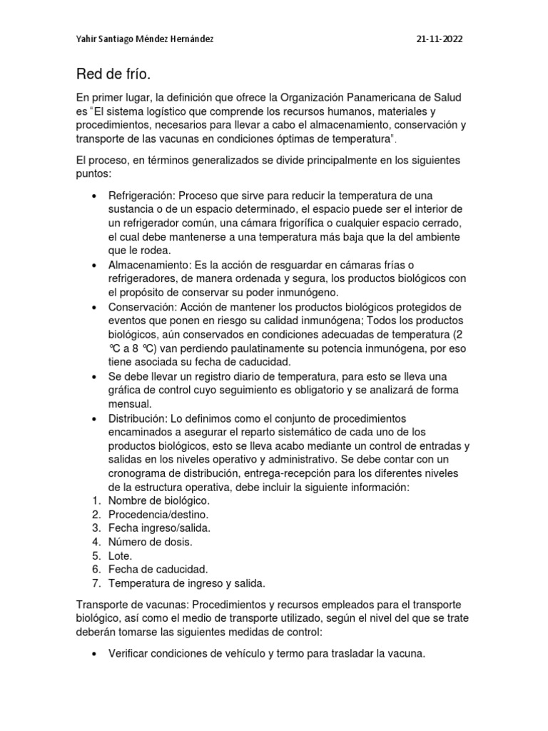 Red de Frío | PDF | Transporte | Temperatura