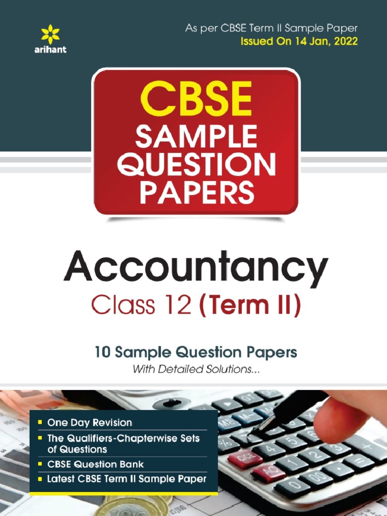 Accountancy Arihant Sample Papers Class 12 Term 2 WWW - examSAKHA.in | PDF