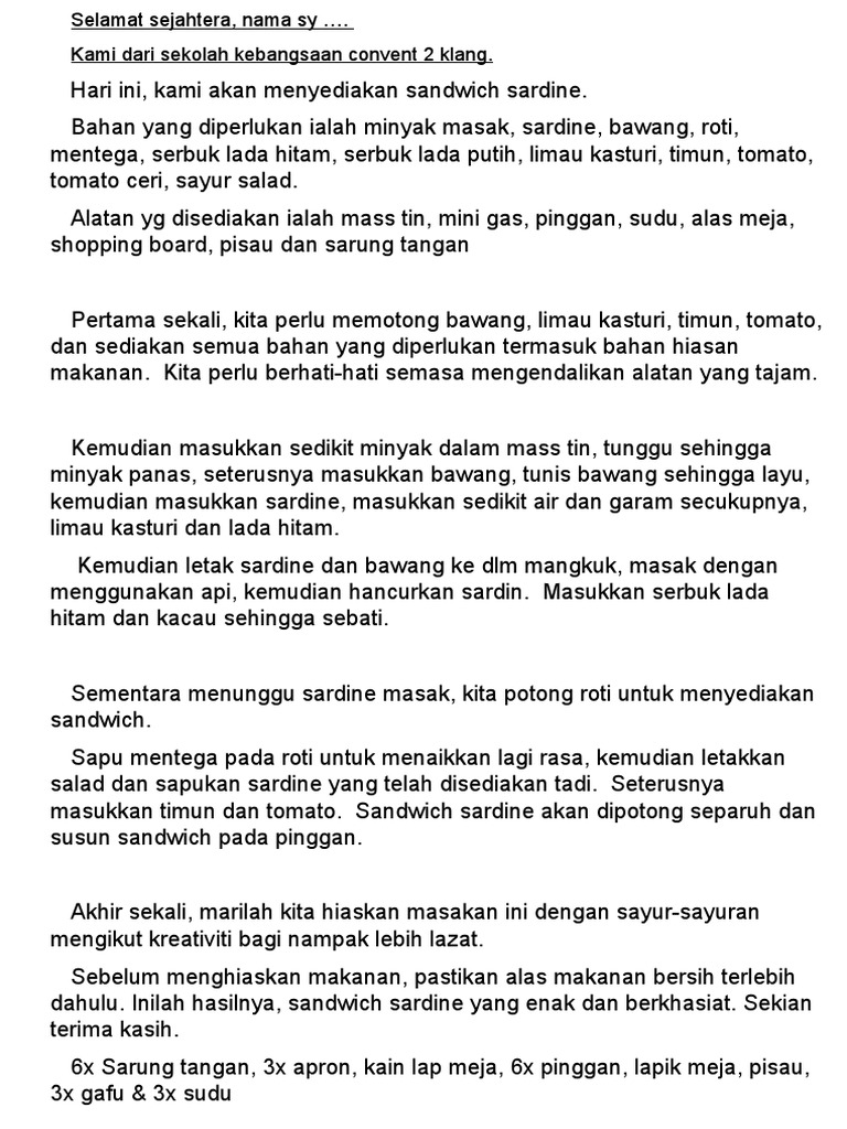 Masakan Rimba Tkrs - 2022 | PDF
