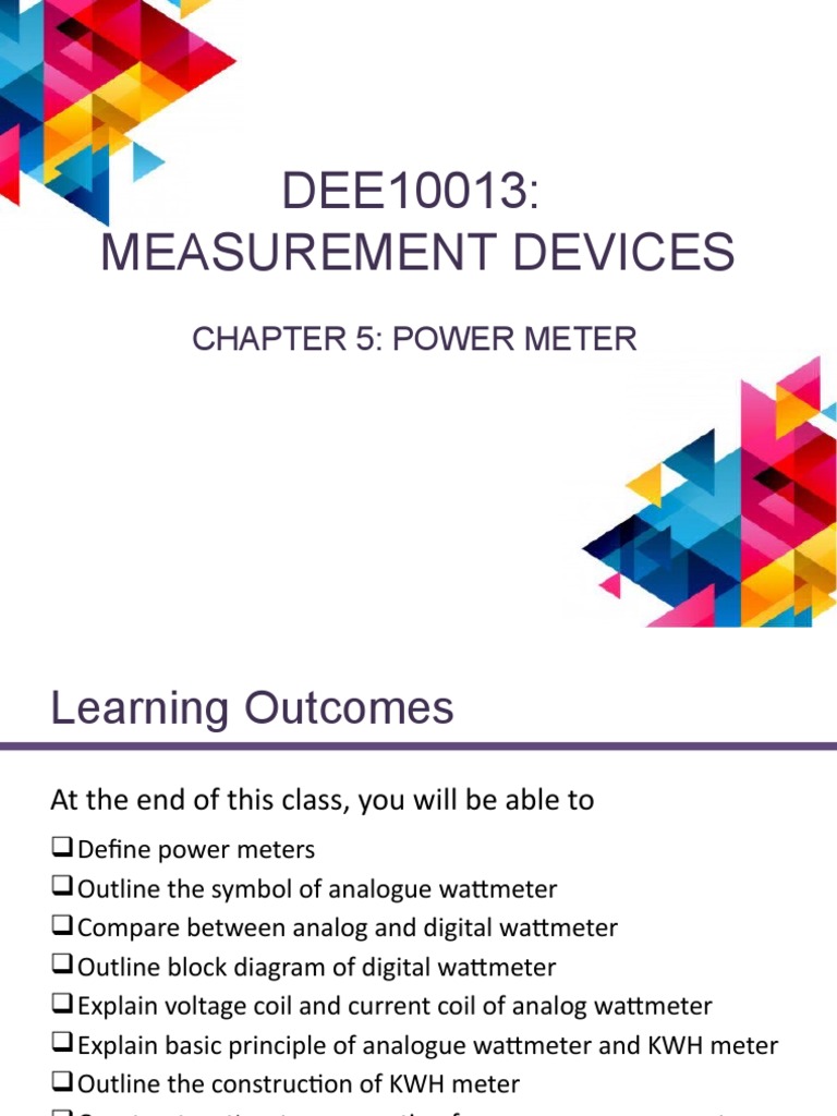 9 Chapter 5 Power Meter | PDF | Physical Quantities | Metrology