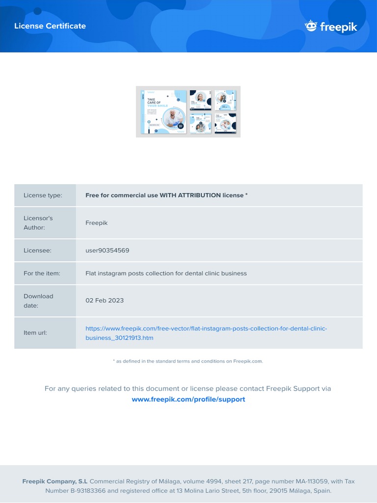 License Flat Instagram Posts Collection For Dental Clinic Business 30121913 | PDF | License ...
