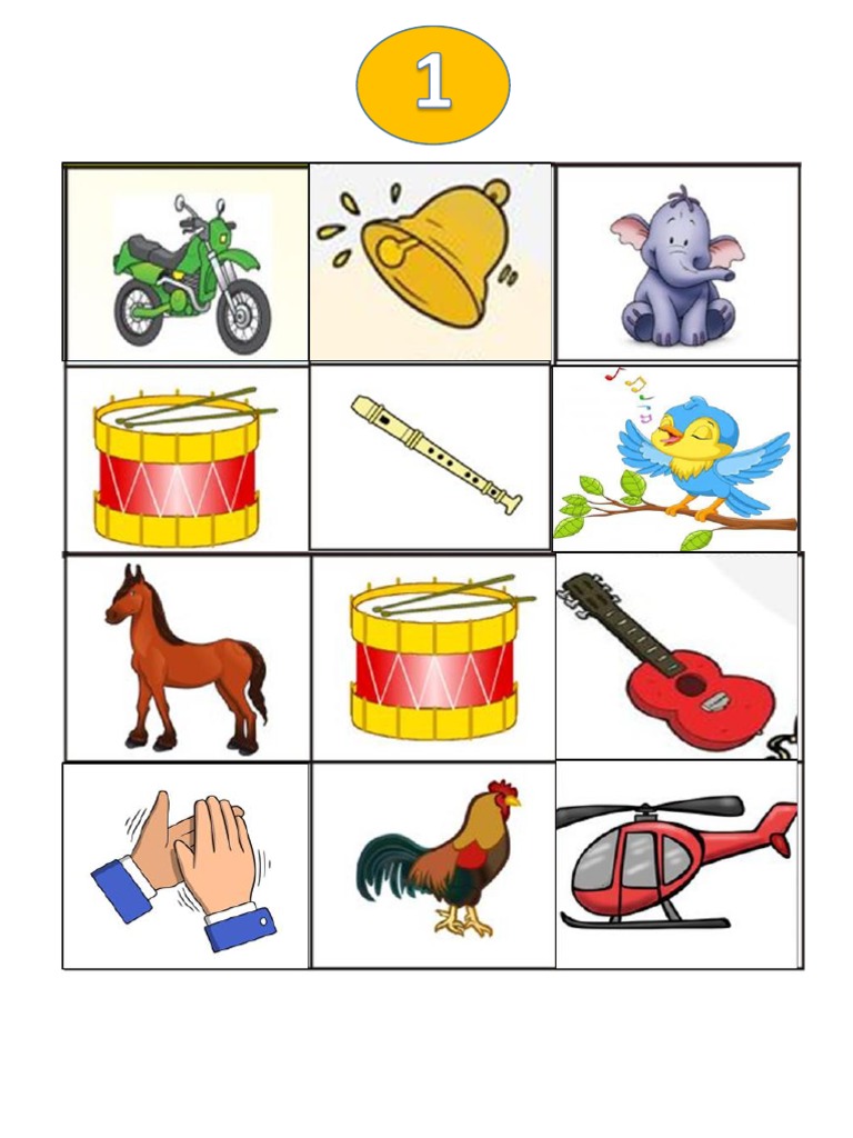 Cartas de Loteria SONIDOS | PDF