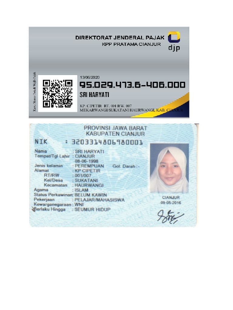 KTP Dan NPWP Sri | PDF