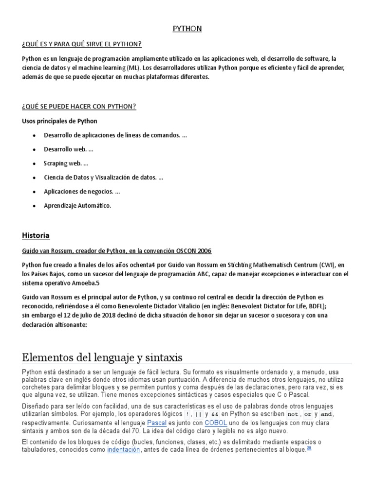 Todo Sobre Python | PDF | Python (lenguaje de programación) | Programación de computadoras