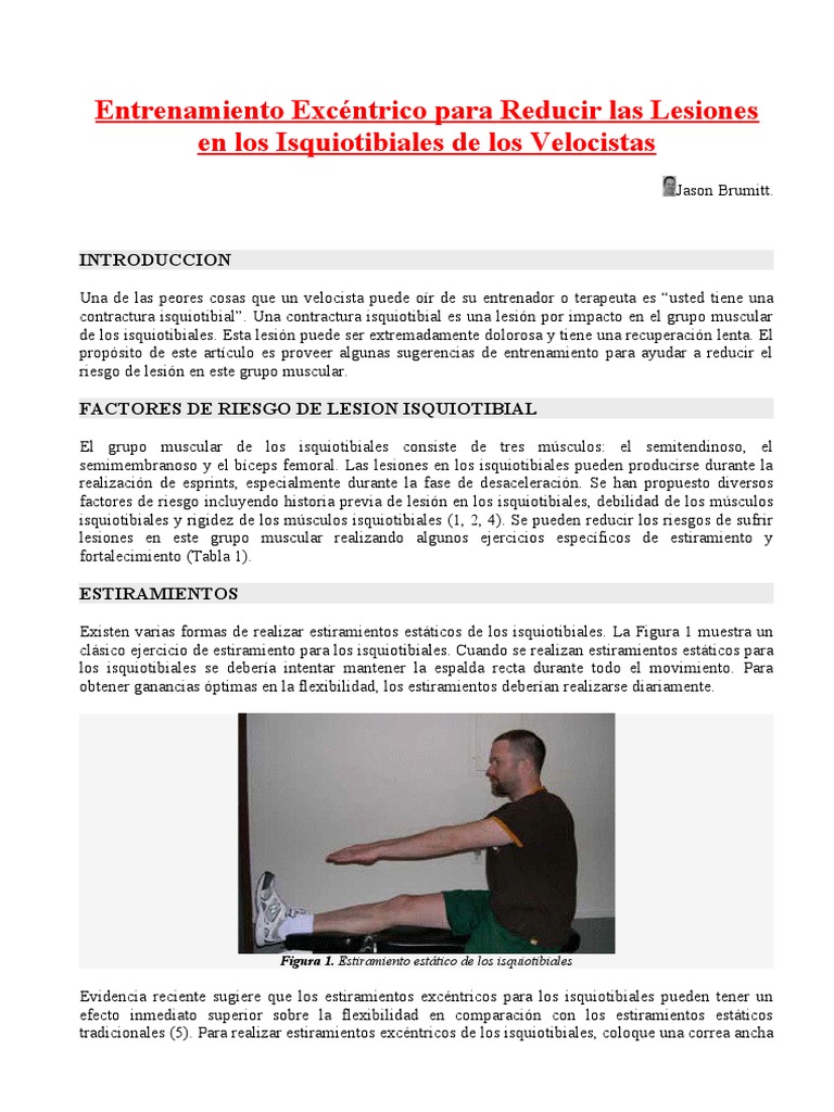 Ejercicios Excéntricos para Isquiotibiales | PDF | Flexibilidad ...