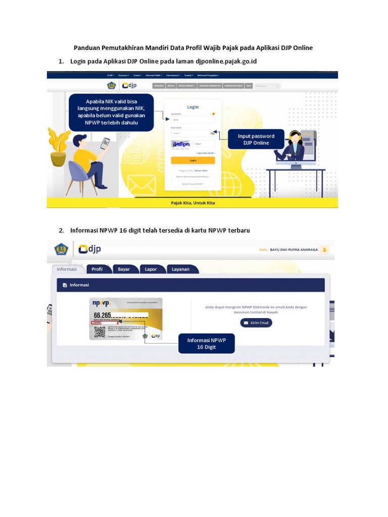 Panduan Pemutahiran Data Mandiri | PDF