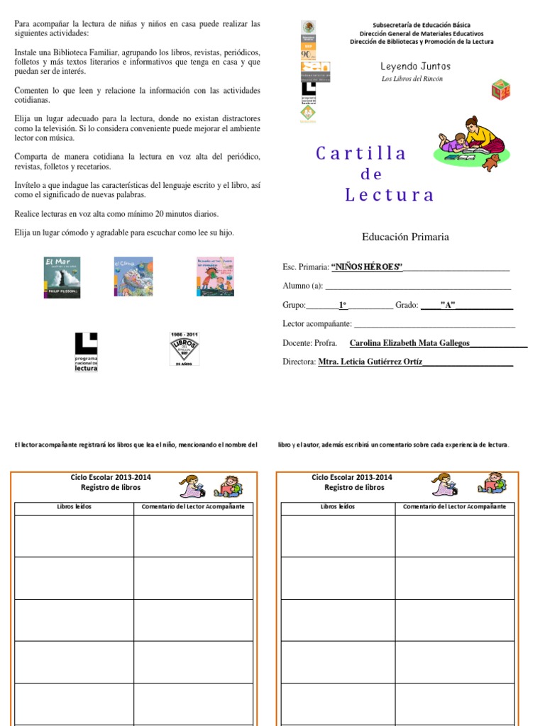 Cartilla de Lectura, 1o | PDF | Aprendizaje | Cognición