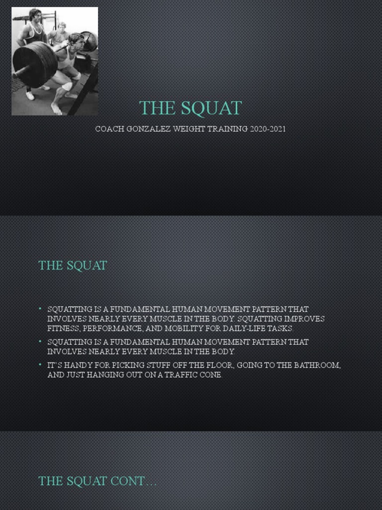 The Squat | PDF | Knee | Musculoskeletal System