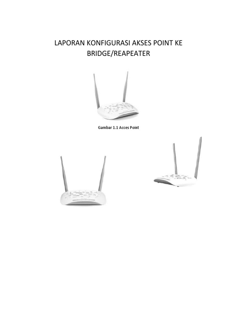Laporan Konfigurasi Akses Point Ke Bridge | PDF