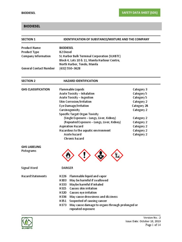 Diesel SDS V2 | PDF | Fires | Firefighting