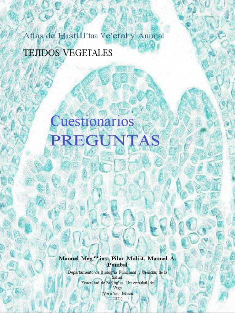 Atlas de Historia Vegetal y Animal: Tejidos Vegetales | PDF | Tallo de la planta | Estoma