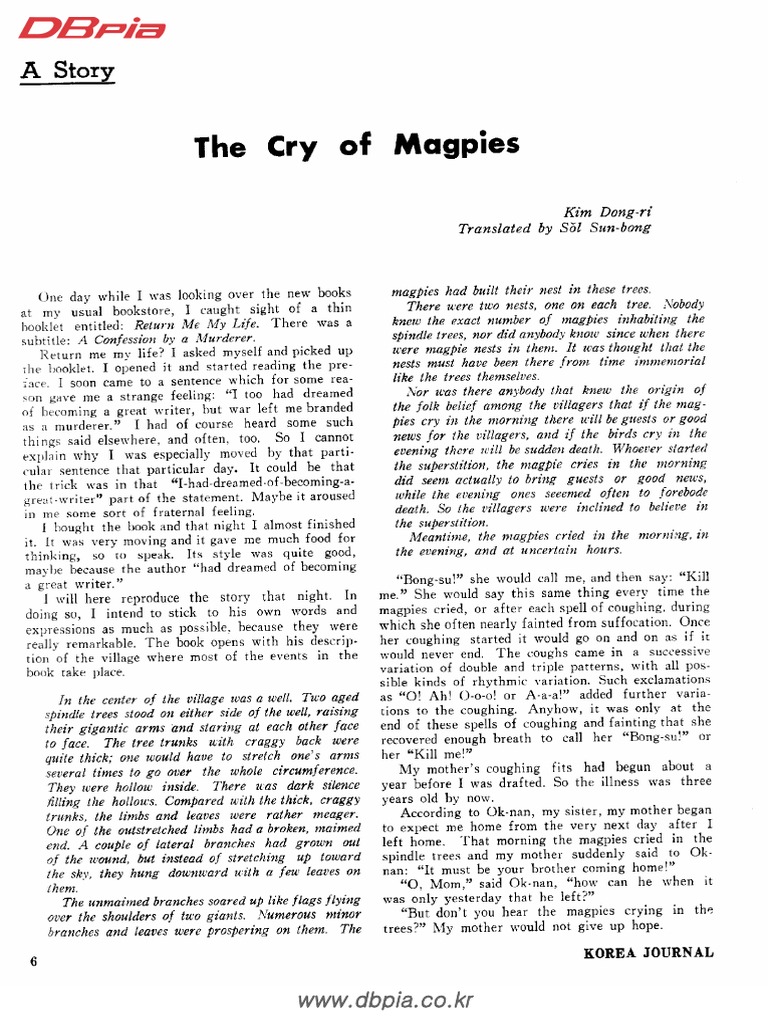 Cry of The Magpies | PDF