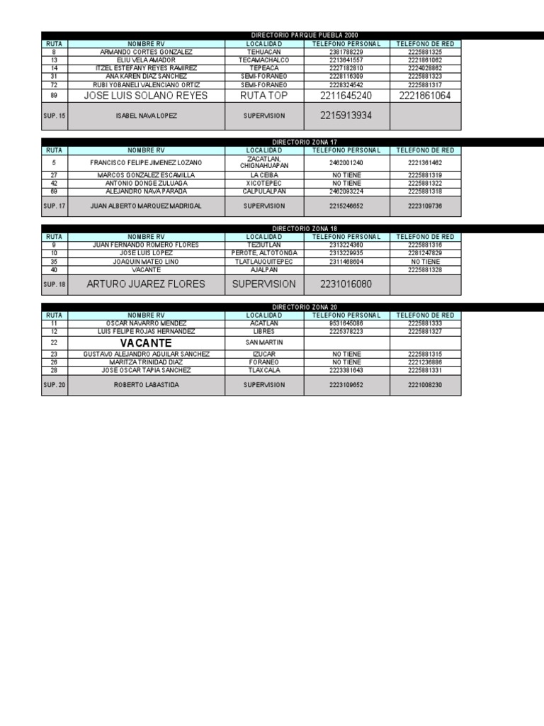 Directorio Puebla 2000 | PDF
