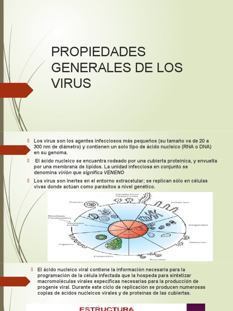 17 Propiedades Generales de Los Virus | PDF | Virus | Biología Celular)