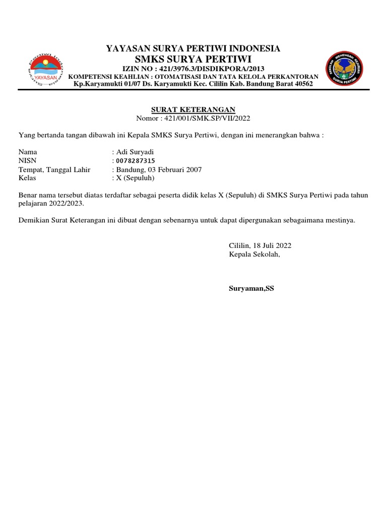 Latihan Mailings - Nisa Aulia Sugiarti - X | PDF