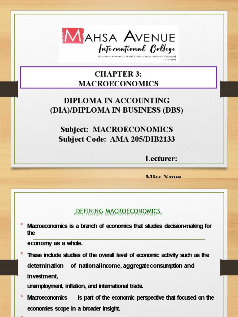 Chapter 3 Macroeconomics | PDF