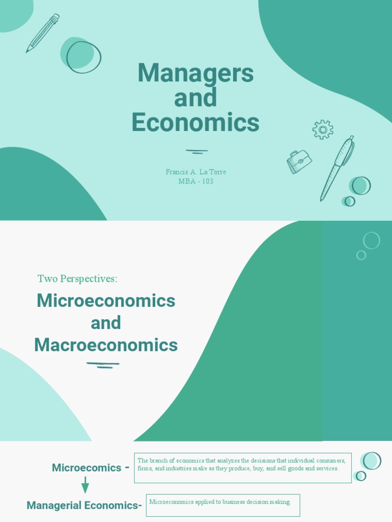 MBA 103 - Managers and Economics | PDF | Consumption (Economics) | Monopoly