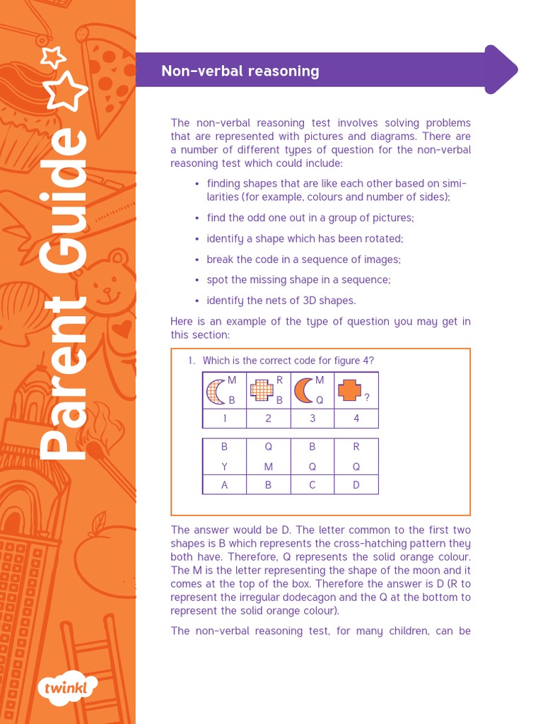 t2 Pa 35 11 Non Verbal Reasoning Code Breaking Assessment Pack - Ver ...