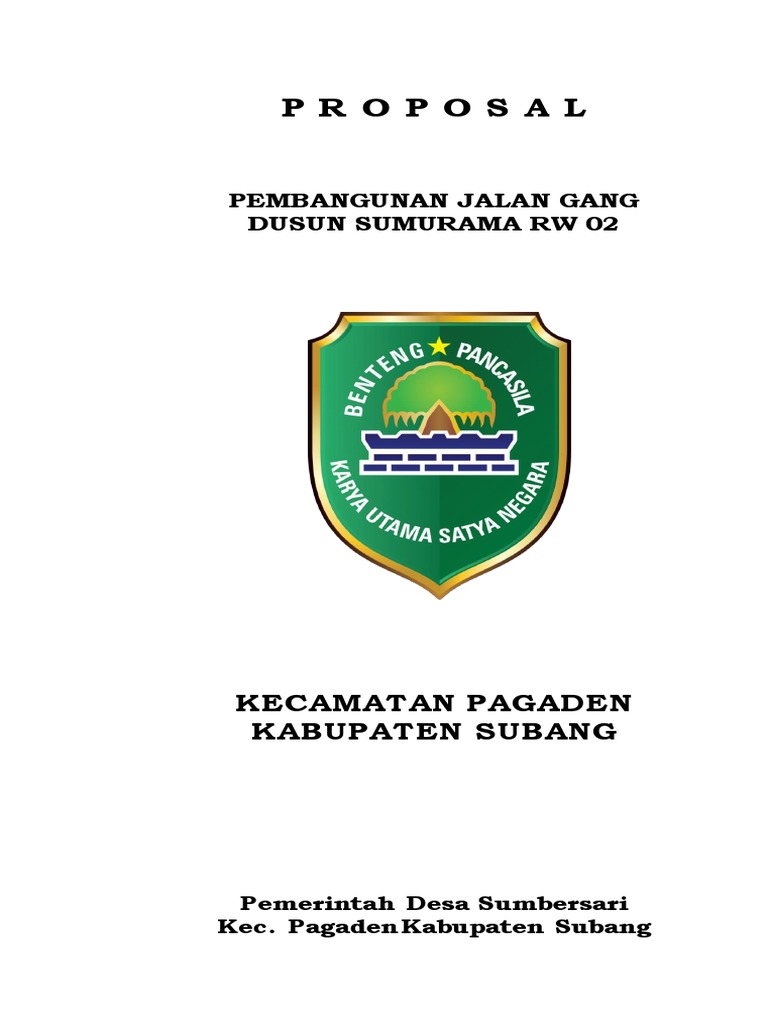 Proposal Pembangunan Jalan Gang RW 02 | PDF