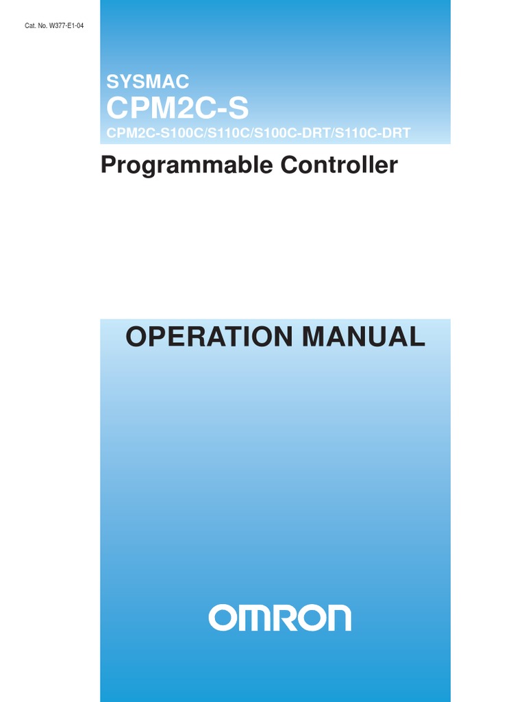 w377 Cpm2c-s100c s110c (-DRT) Operation Manual en | PDF | Power Supply | Electromagnetic ...