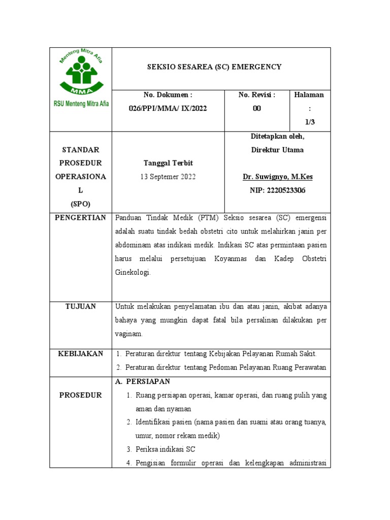 026 - Spo SEKSIO SECARIA (SC) Emergency | PDF