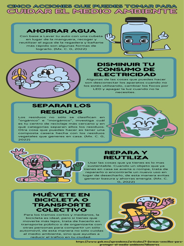 5 Acciones para Cuidar el Medio Ambiente | PDF