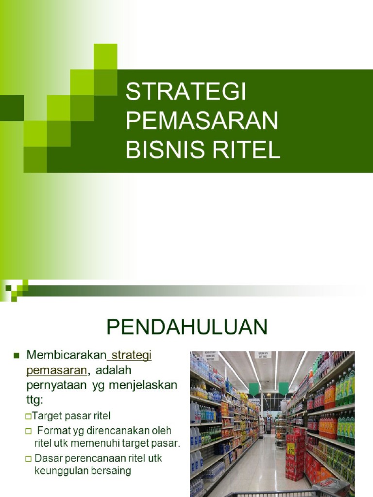 Strategi Pemasaran Bisnis Ritel - PPT Download | PDF