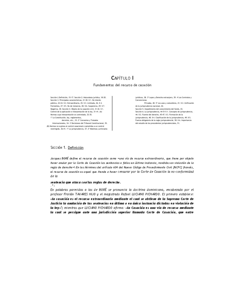 Capítulo II Fundamento Del Recurso de Casacion Parte I | PDF | Judicaturas | Caso de ley