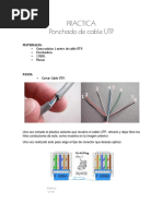 Ponchado de Cable UTP RJ45: Guía Práctica | PDF | Ciencias de la ...