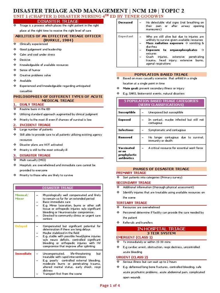 02 - LEC - Disaster Triage | PDF | Emergency Management | Emergency
