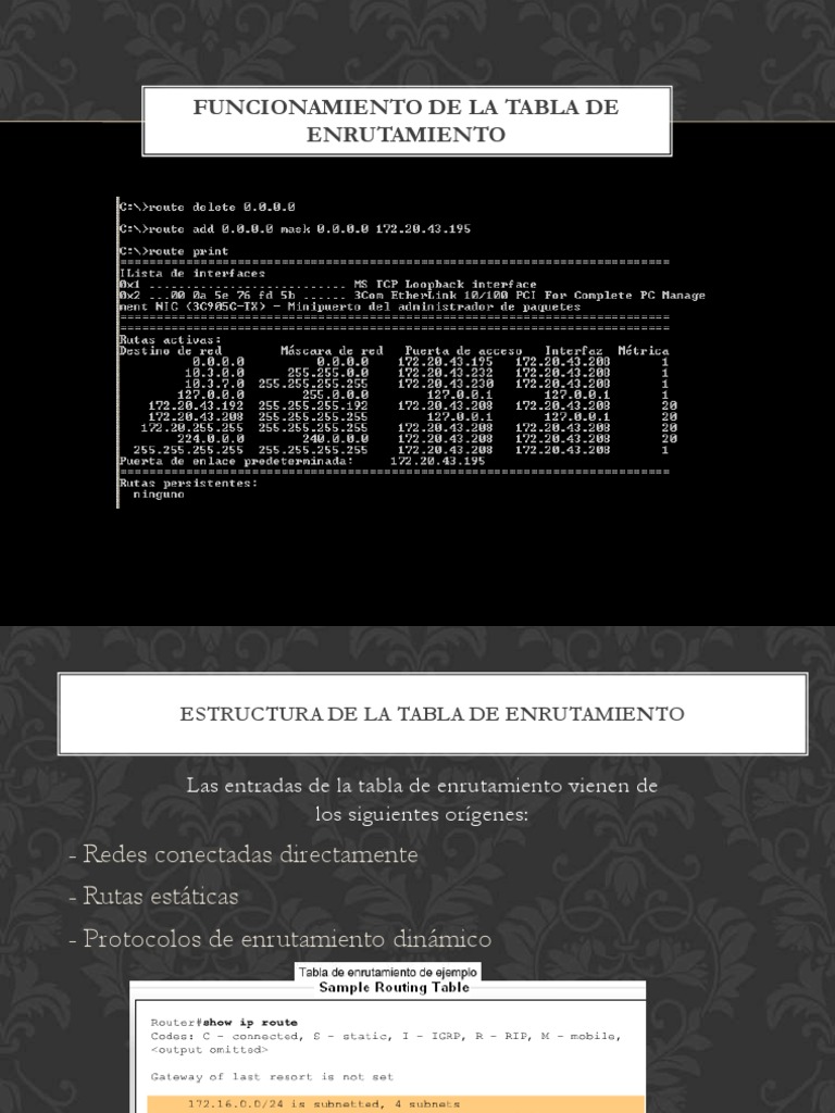 Tabla de Enrutamiento | PDF | Enrutador (Computación) | Enrutamiento