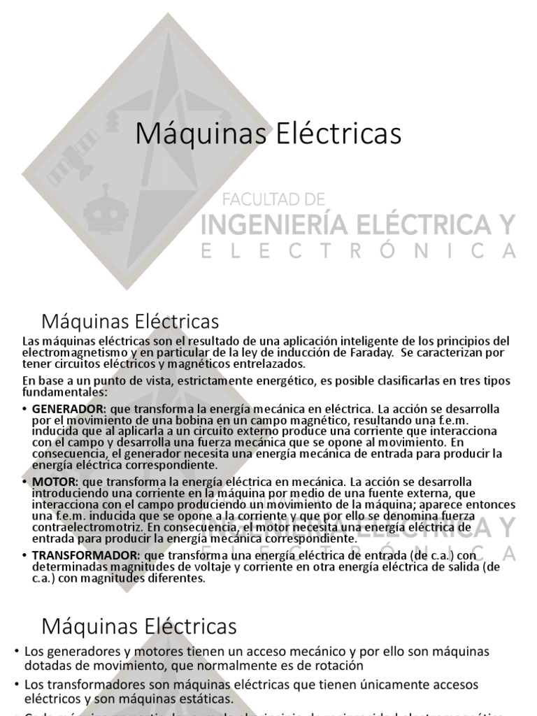 CEE - Máquinas de Corriente Continua - Parte 2 - Ing. Otero | PDF | Generador eléctrico | Inductor