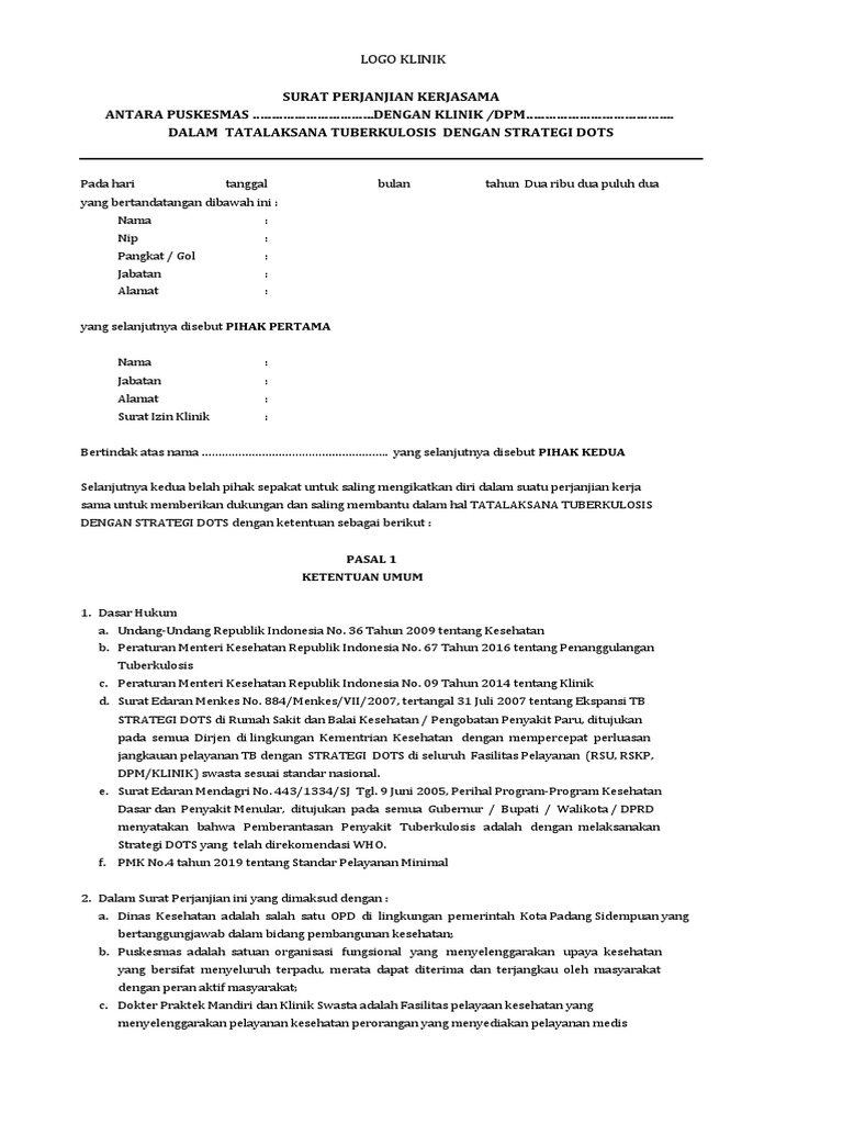 Mou Pkm Dengan Klinik Pdf