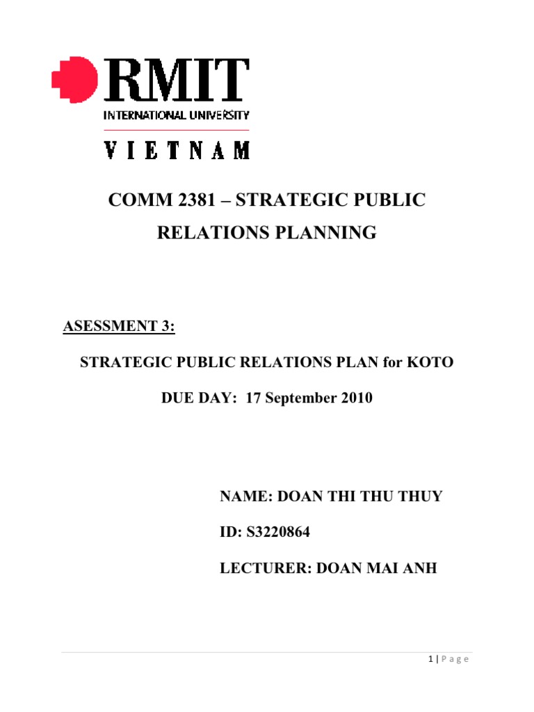 Koto Strategic Plan | Download Free PDF | Ho Chi Minh City | Social ...