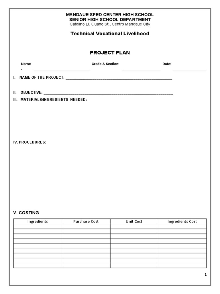 Project Plan | PDF